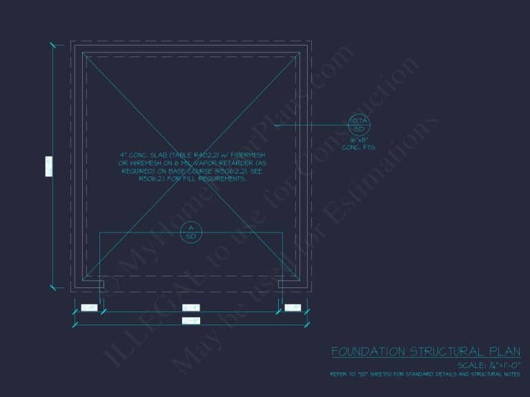 Garage & Workshop House Plan with CAD Blueprints and Designs