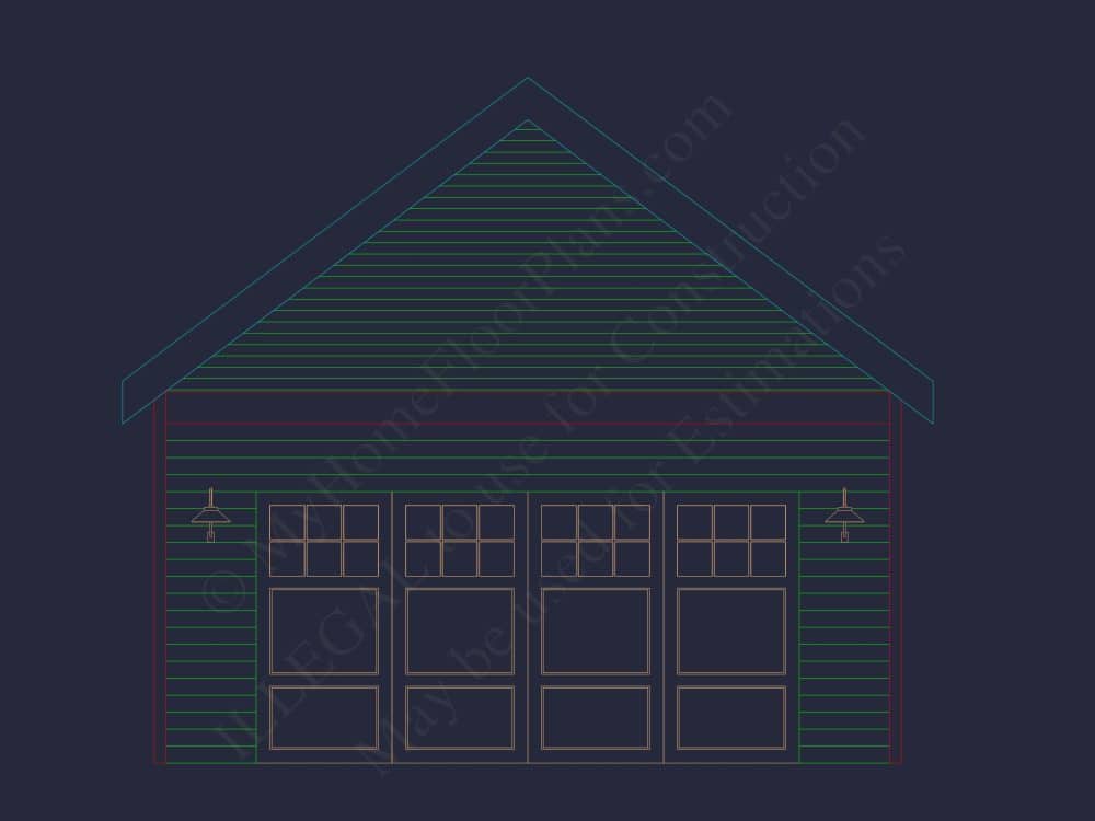 Garage & Workshop House Plan with CAD Blueprints and Designs