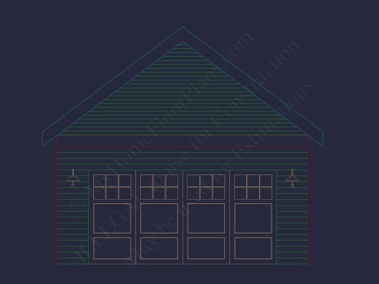 Garage & Workshop House Plan with CAD Blueprints and Designs