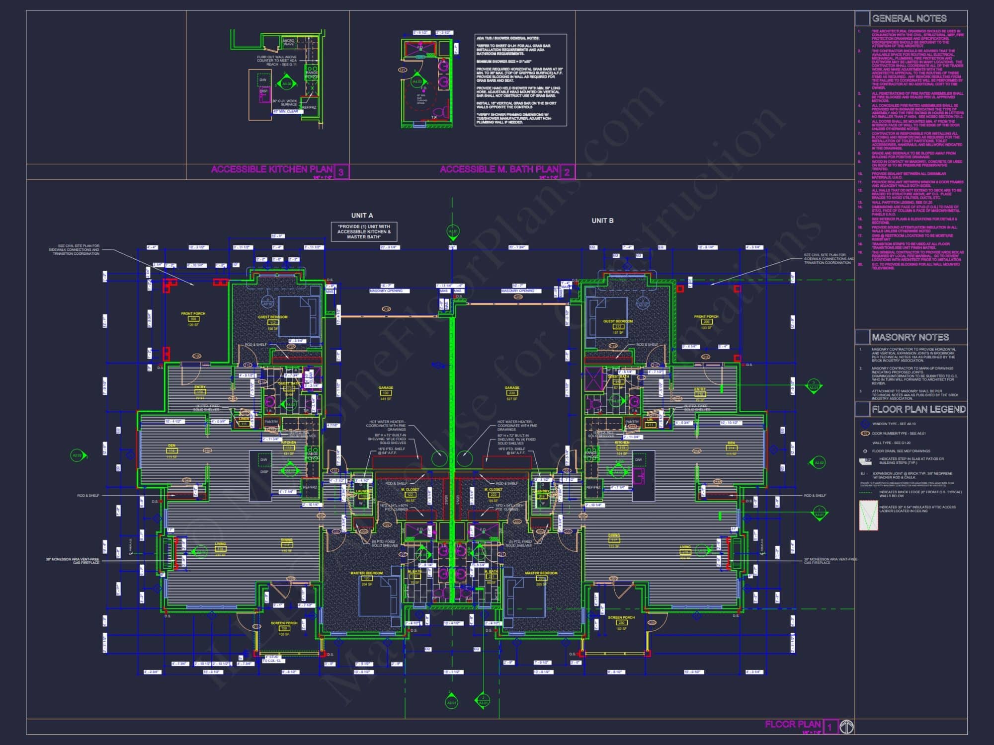 Beautiful Duplex House Floor Plan with Blueprint CAD Designs