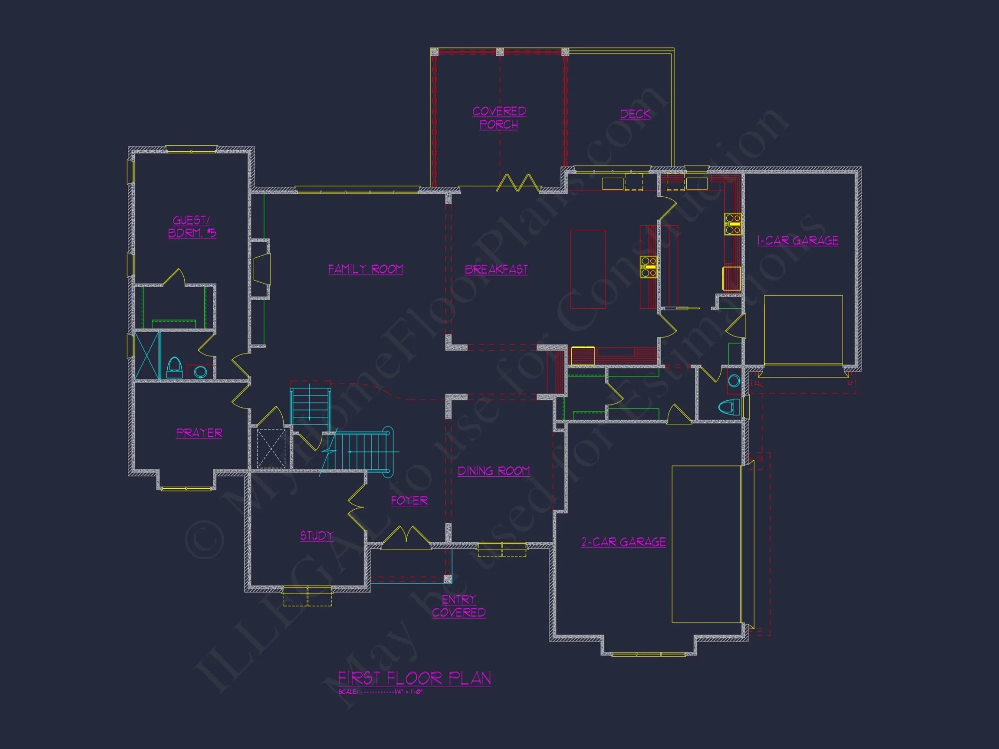 Spacious Luxury House Plan with CAD Architecture and Designs