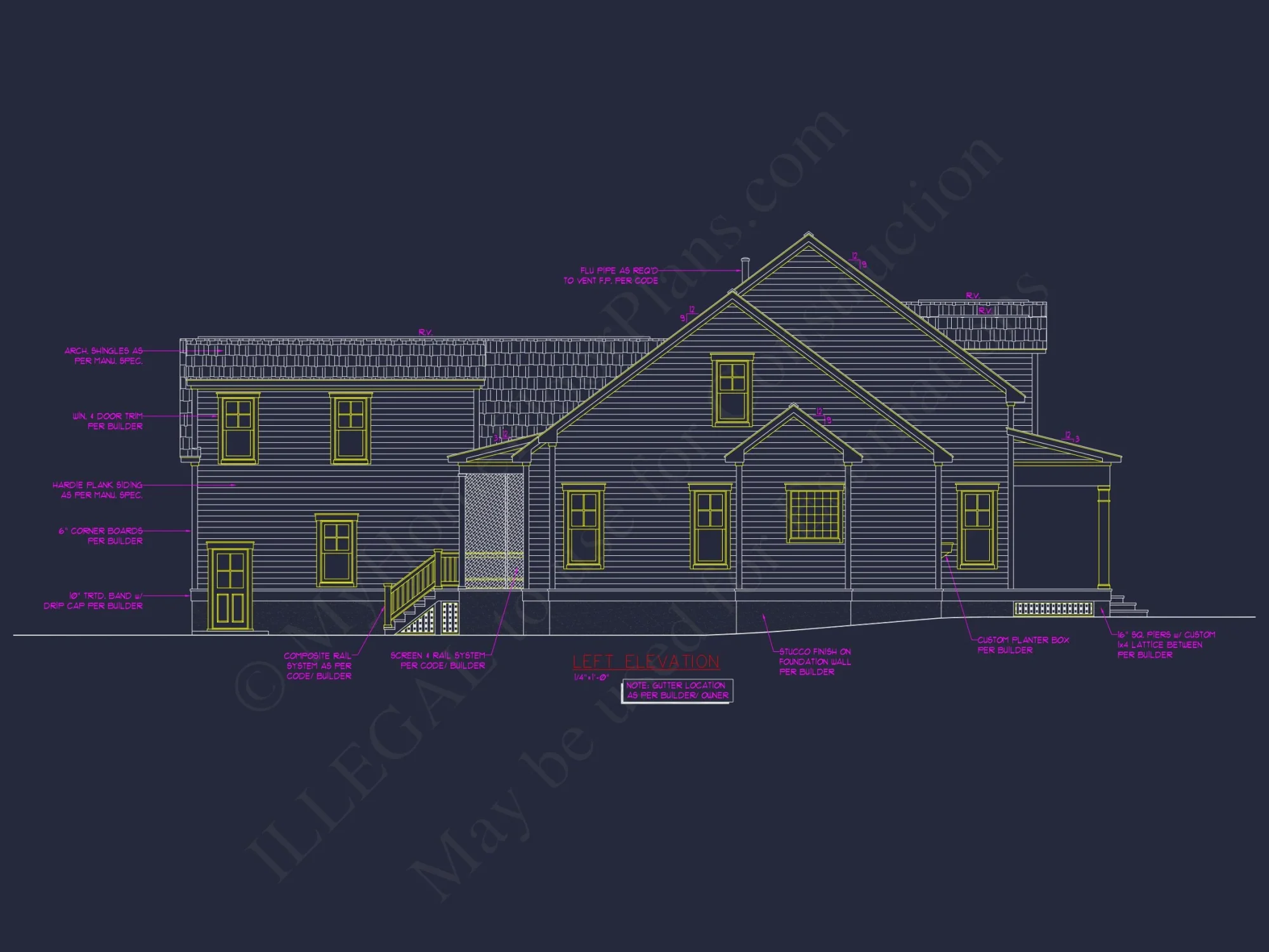 11-1384 HOUSE PLAN - Craftsman House Plan with CAD Designs and Spacious ...