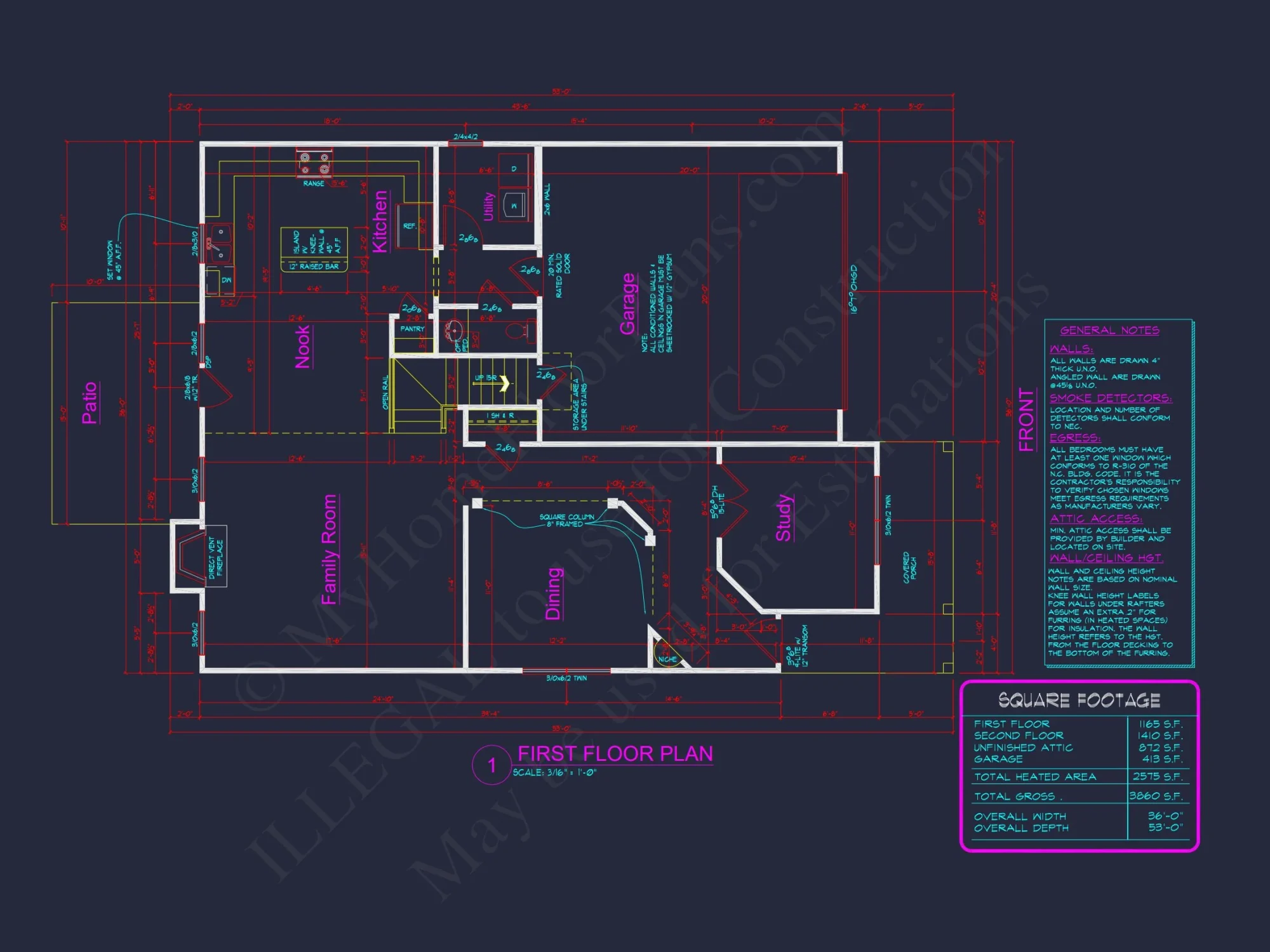 Modern Craftsman 2-Story House Plan – 4 Bed, 2,575 Sq Ft
