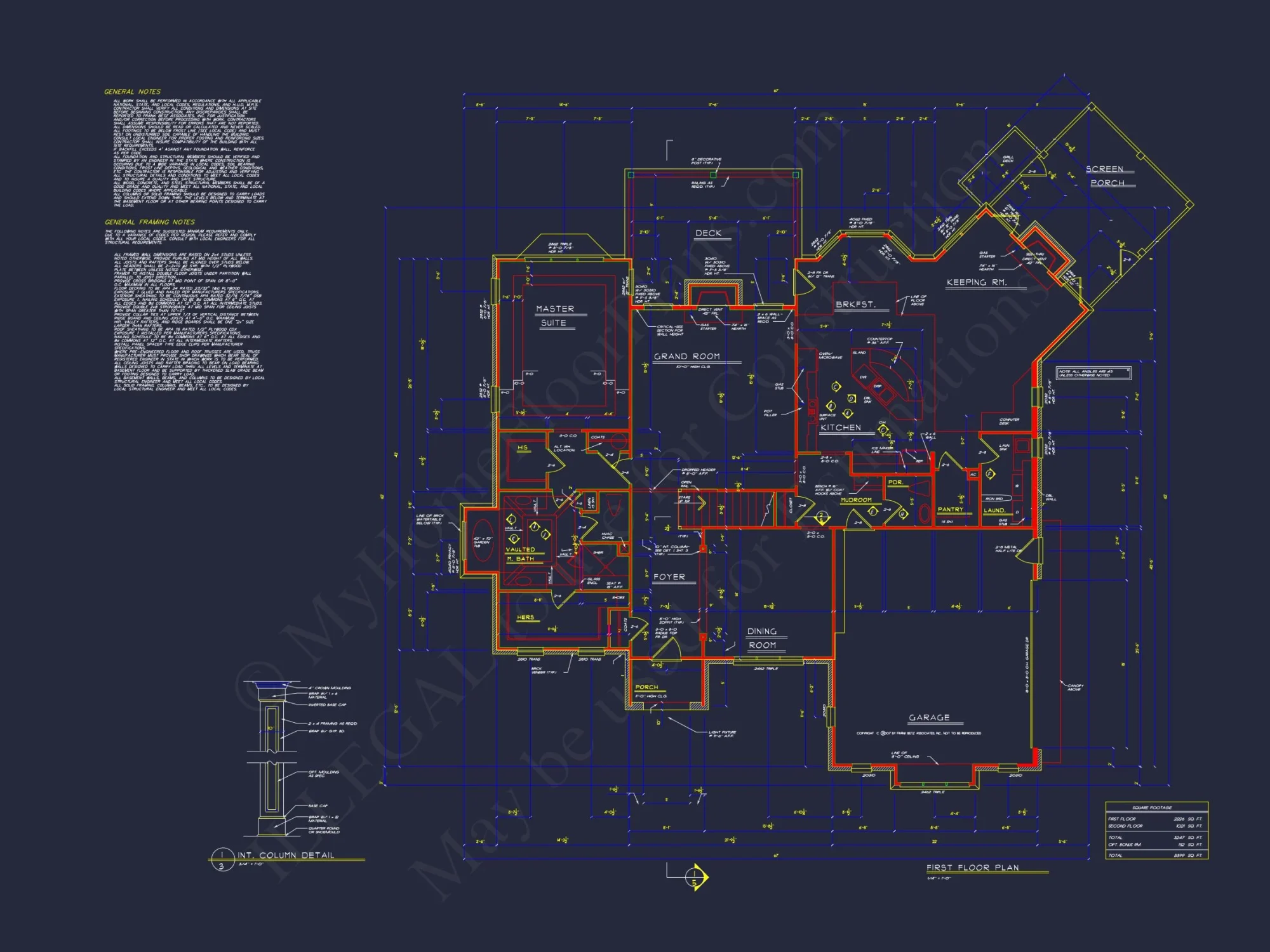 House Plan Blueprint: CAD Floor Plan Designs