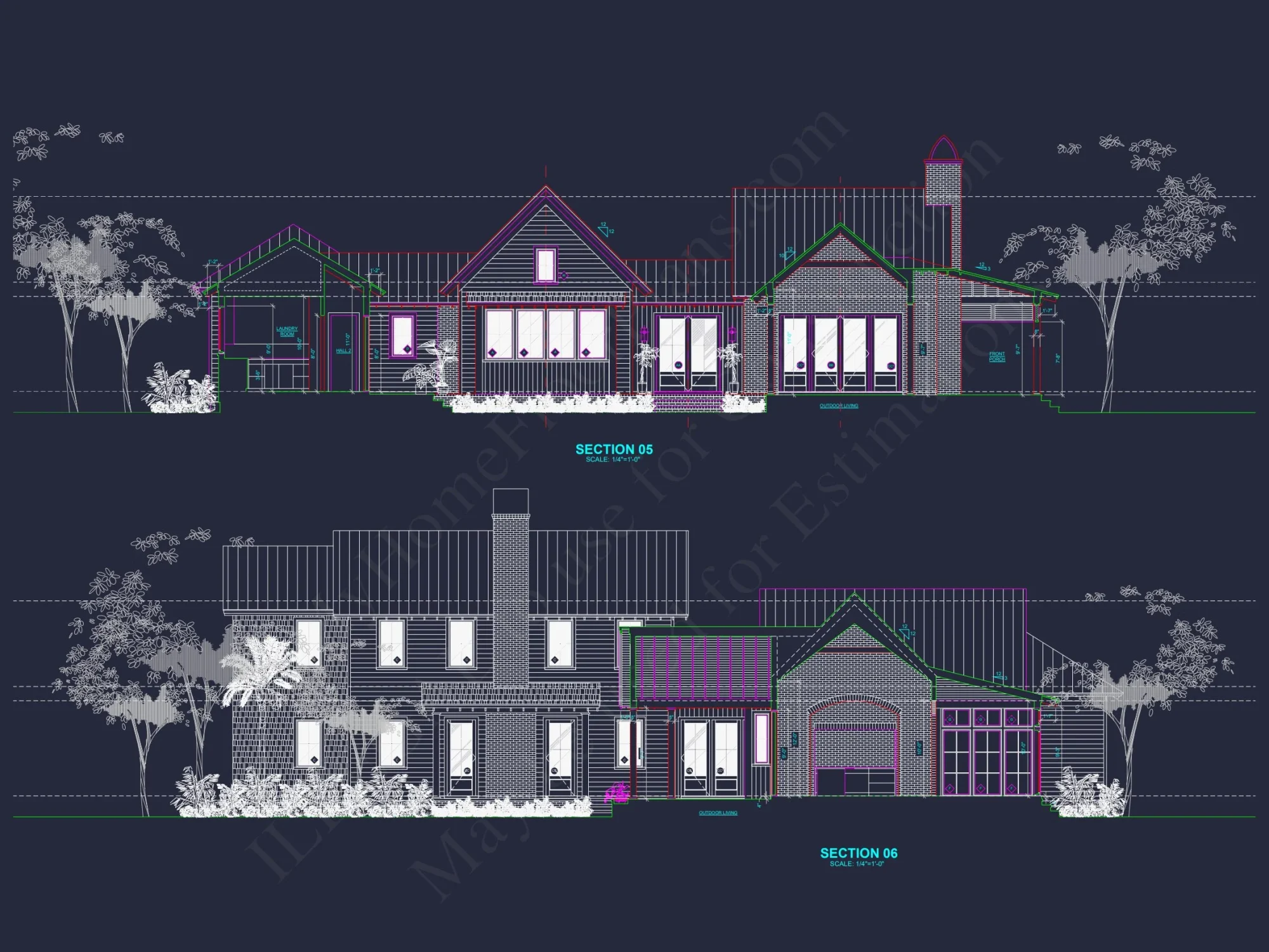 Southern Farmhouse Plan - 4-Bed, 3.5-Bath, 3,420 SF 12