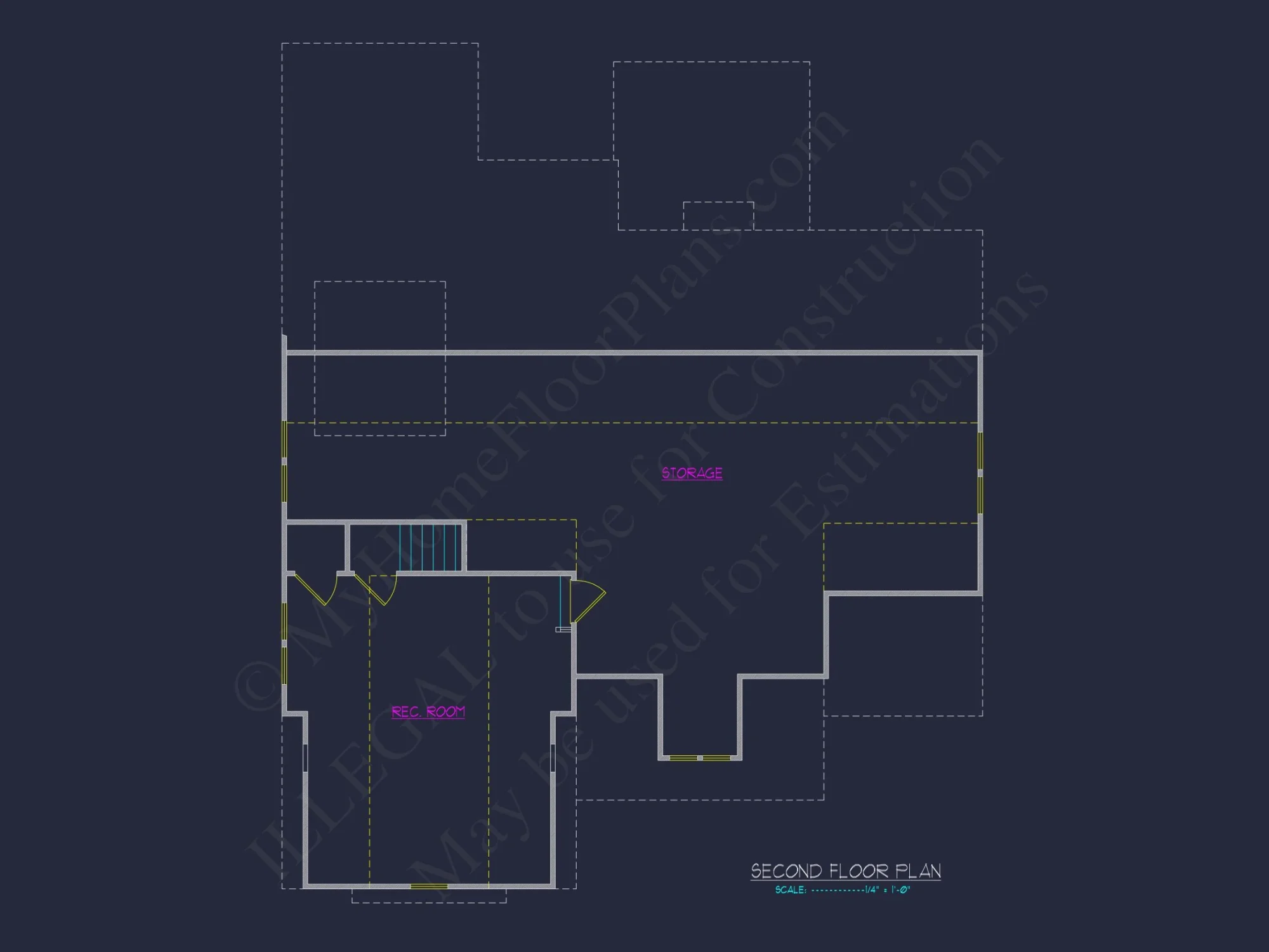 Beautiful CAD House Floor Plan: 2-Story 3-Bedroom Design